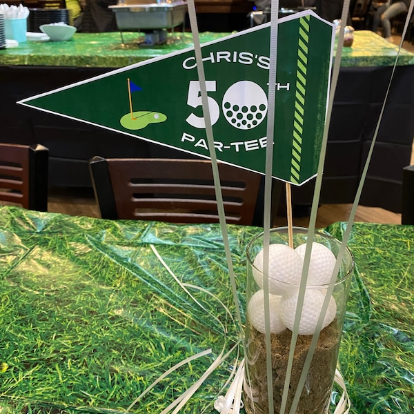 Golf Flag Centerpiece Flags 1-20, Wedding Printables, Golf Printable ...