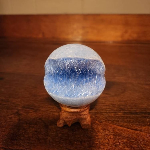 1.9'' Blue Ball Aura Crackle Glass Sphere,crystal Magical Ball,explode ...