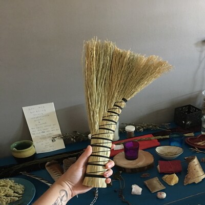 Rainbow Turkey Wing Broom - Etsy