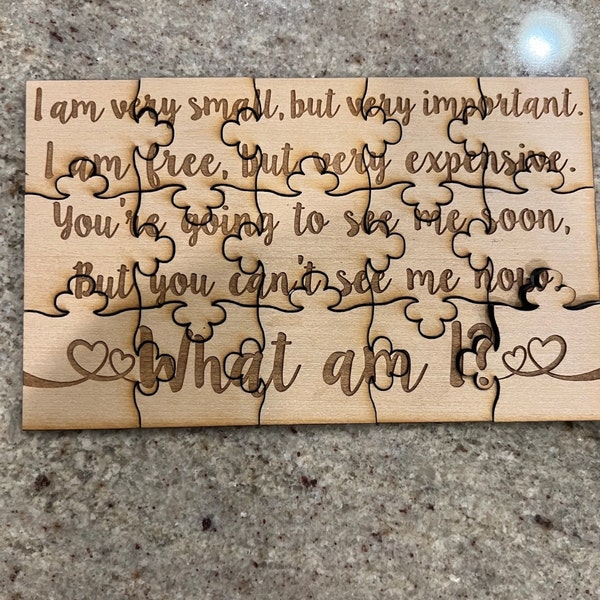 What Am I? Baby Reveal Riddle Puzzle - Basswood Jigsaw Puzzle Fun Put ...