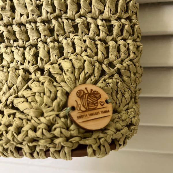 Custom Wooden Tags Laser Cut Engraved Personalized Logo, Timber Sew in ...