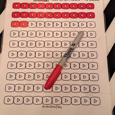 Youtube Subscribers Coloring Progress Tracker - Etsy