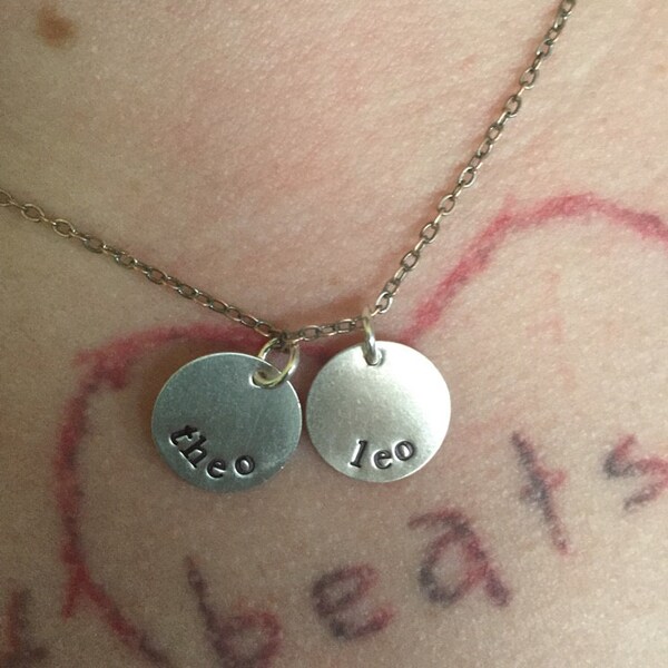 Custom Silver Small Name Charm - Etsy