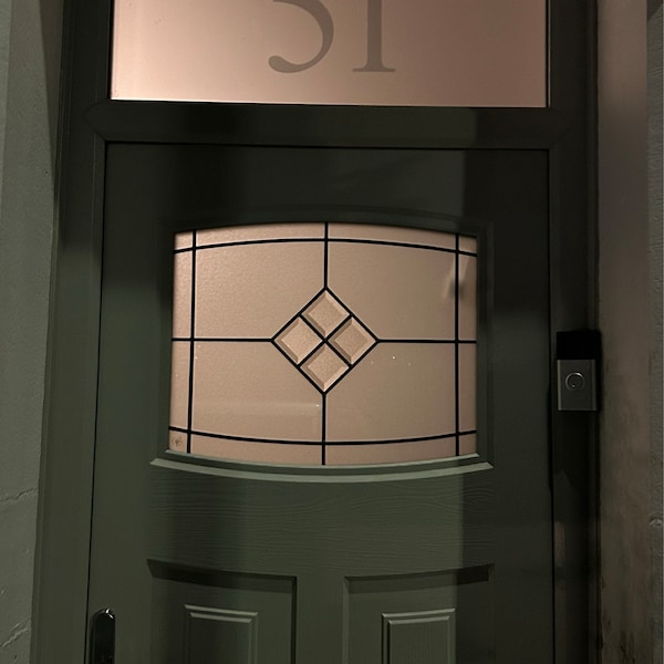 Frosted Glass Door Numbers: Modern Vinyl Decal - Etsy UK