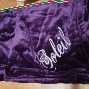 Personalized Custom Soft Blanket With SCRIPT Name 8 Colors to Choose ...