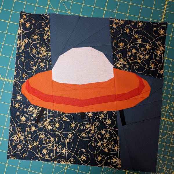 Flying Saucer UFO Quilt Block Pattern - Etsy