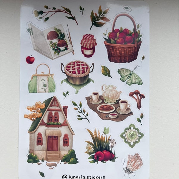 Cottagecore Stickers Sheet | Journaling | Planner | Bullet Journal ...