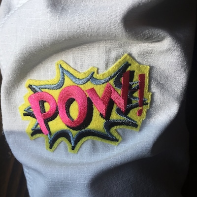 Pow Iron-on Patch Cartoon Badge Cartoon Applique Motif - Etsy UK