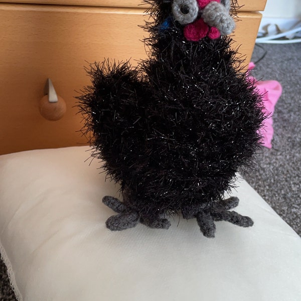 Silkie Chicken Crochet Pattern English Uk Terms Original Design Etsy