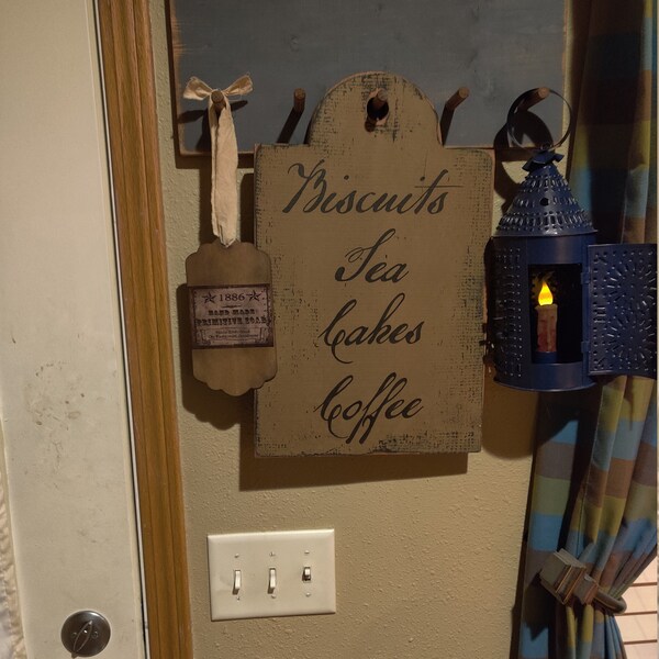 Primitive Colonial Kitchen, Coffee Shop Offerings Sign - Etsy