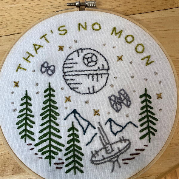 PDF PATTERN - Star Wars Death Star Embroidery - Etsy