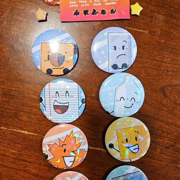 Custom Design Pin Button Accessory Battle for Dream Island BFDI ...