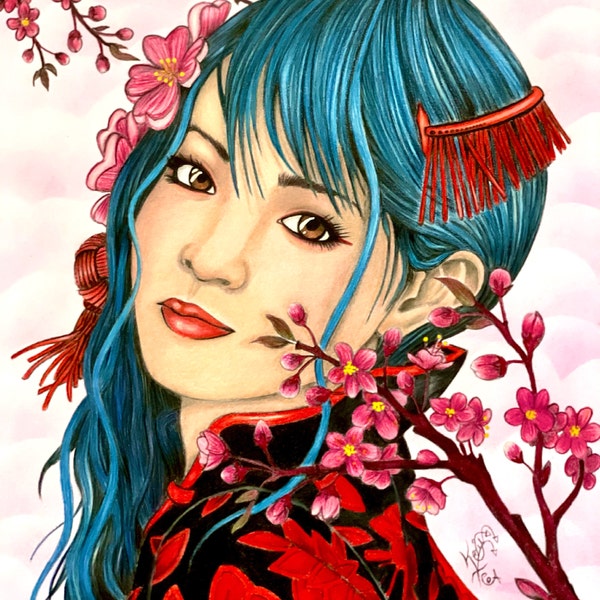 Sawako / Kevin Teoart / Coloring Page / Grayscale Illustration ...