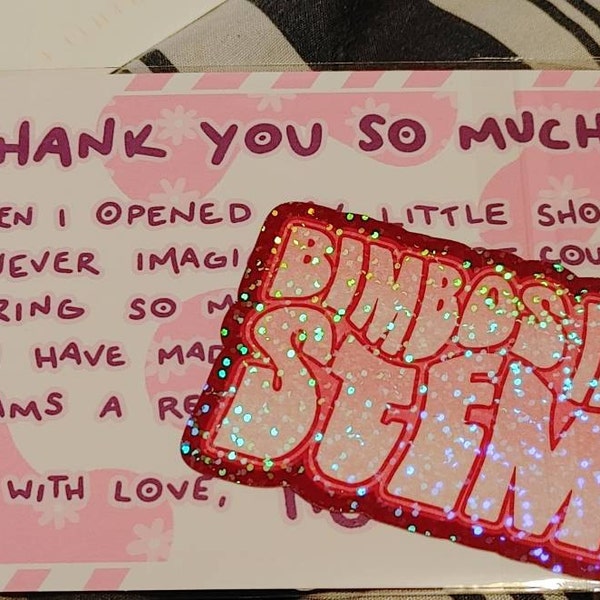 Bimbos in STEM Sparkle Sticker | Weather-resistant Vinyl Sticker ...