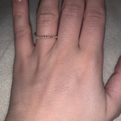 Dainty Thin Diamond Band Matching Tabitha or Toni 9x6mm/10x7mm Diamonds ...