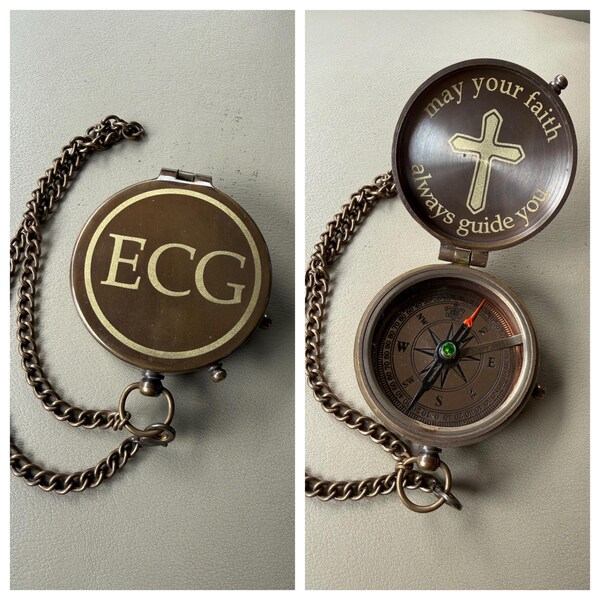 Customizable Compass With Personalized Message - Perfect for Travelers ...
