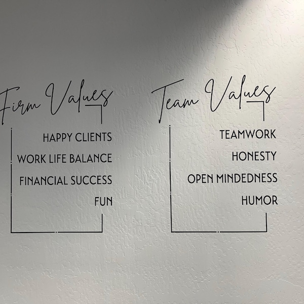 One Team Meeting Expectations Wall Decal - Teamwork Wall Art - Team ...