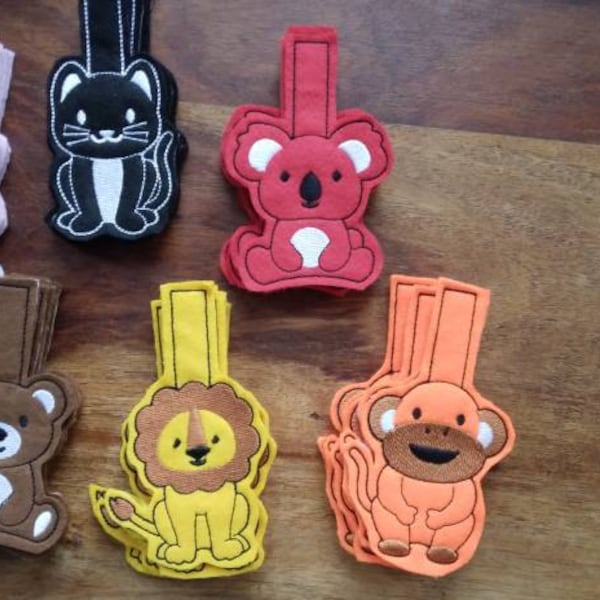 Machine Embroidery Designs 12 Pack in the Hoop Animal Key Fobs - Etsy