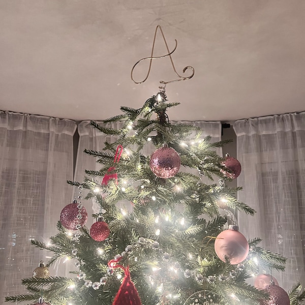 Monogram 7" Wire Tree Topper A-Z - | Custom Personalized Wire Initial ...