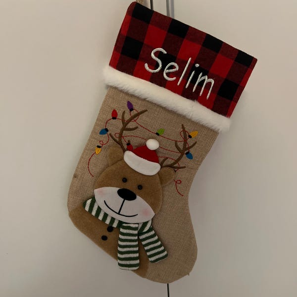 Personalized Christmas Stockings,name Embroidered Christmas Stockings ...