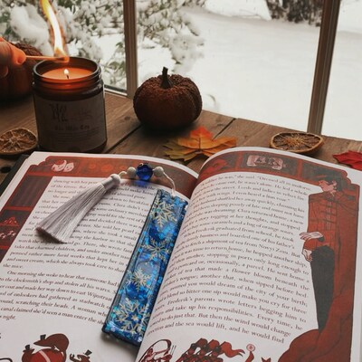 Opal Geode Bookmark With Beaded Tassel Colorful Resin Book Mark Unique ...