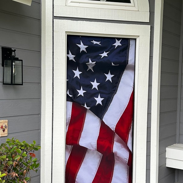 Patriotic Door Banner - American Flag Decor - American Flag Door Covers ...
