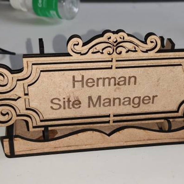 Laser Cut Desk Nameplates Svg Files, Vector Files for Wood Laser ...
