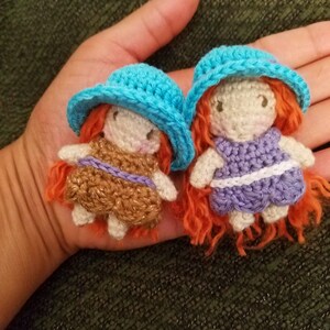 PATTERN: Micro Mini Doll, Amigurumi Pattern, Miniature Doll, One Inch ...