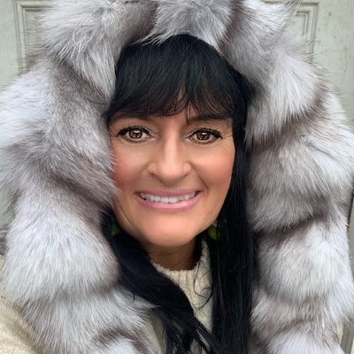 WHITE FROST Fox Fur Scarf - Etsy