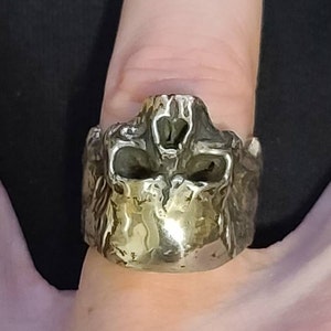 ASMODEUS handcarved Demon Skull Ring Men Ring - Etsy