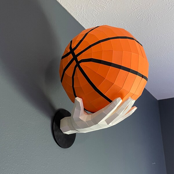 Basketball Wall Trophy Template ,3d Papercraft, Dog Papercraft ...