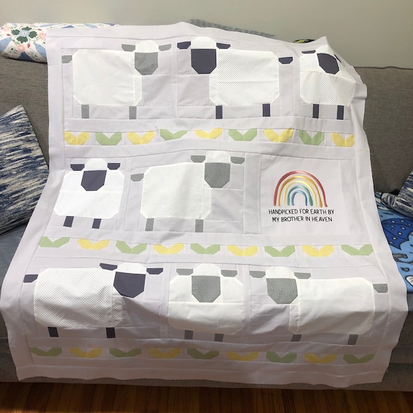 Quilt Square Custom Embroidered Quilt Squares Any Design Picture Quilt ...