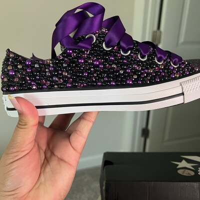 Pink All-star Low Top Women's Converse Bling Converse - Etsy