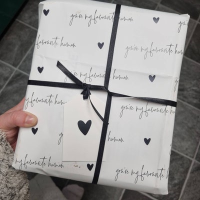 You're My Favourite Human Wrapping Paper and Gift Tag, Valentine's Gift ...