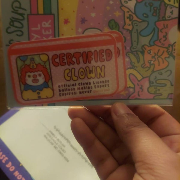 Certified Clown License Vinyl Sticker - Funny Laptop Decal - Etsy