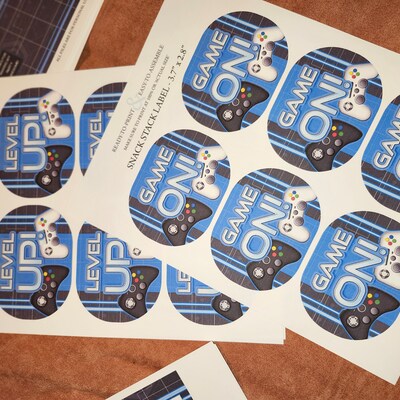 Gamer Party Food Tent Labels, Video Game Party Gaming Birthday ...