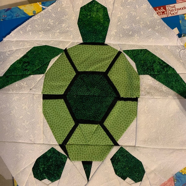 Turtle 2.0 Foundation Paper Piecing Pattern Swimming Hawaii Tropical ...