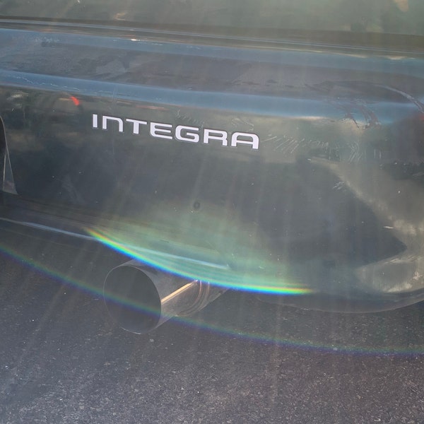 White Front & Rear Bumper Letters for Acura Integra 1998-2001 ABS ...