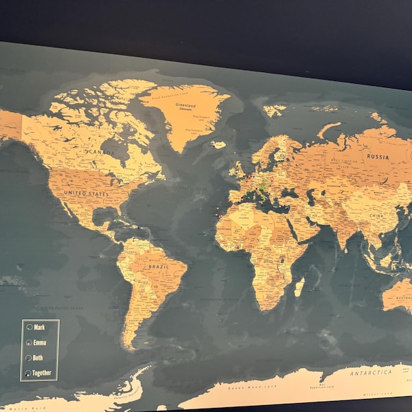 World Map Push Pin, Push Pin Map, World Map Pin Board, Cork World Map ...