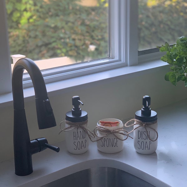 Farmhouse Kitchen Decor Dunn Style Dish Soap Dispenser, Hand Soap ...