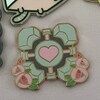 Floral Companion Cube - 1.25 Inch Enamel Lapel Pin - Etsy
