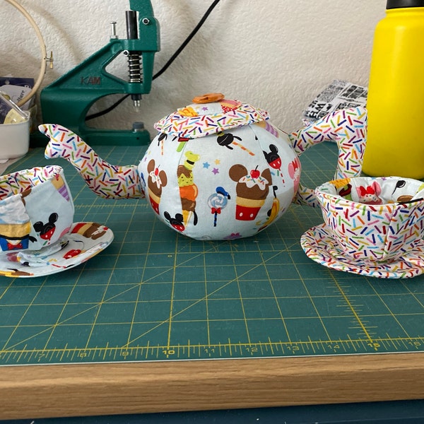Tea Set Sewing Pattern, Tea Set Pattern, Tea Set PDF, Fabric Teapot ...