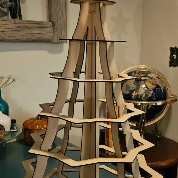 3D Christmas Tree, .DXF .SVG Lasercut Files for DIY. for 3 and 5mm ...