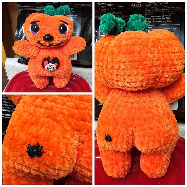 Cheeky Pumpkin Head With Booty Crochet Pattern PDF - Etsy