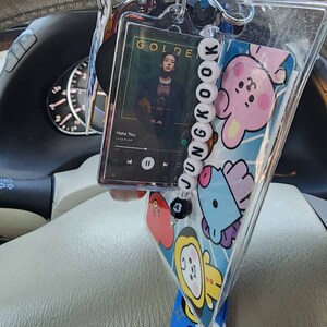 Spotify Song Plaque Keychain Custom Key Chain Add Charm Gummybear Heart ...