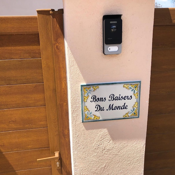 Green Italian House Number Tile, Signs for Home, Personalized Tile ...