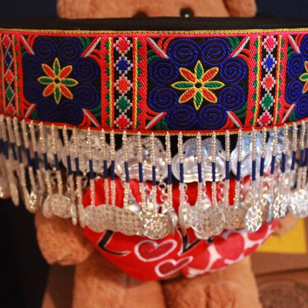 Hmong Embroidered Vest for Men Handmade Outfit for Men Hmong Ethnic ...
