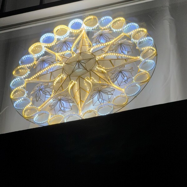 LED Philippine Flag Tala Combination Capiz Parol Philippines Christmas ...