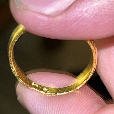 Natural Shape Solid Soft 24k Gold Ring - Etsy