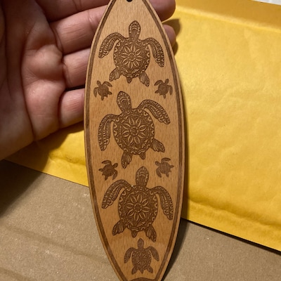 Sea Turtle Surfboard Bookmark, Sea Turtle Bookmark, Surfboard Bookmark ...